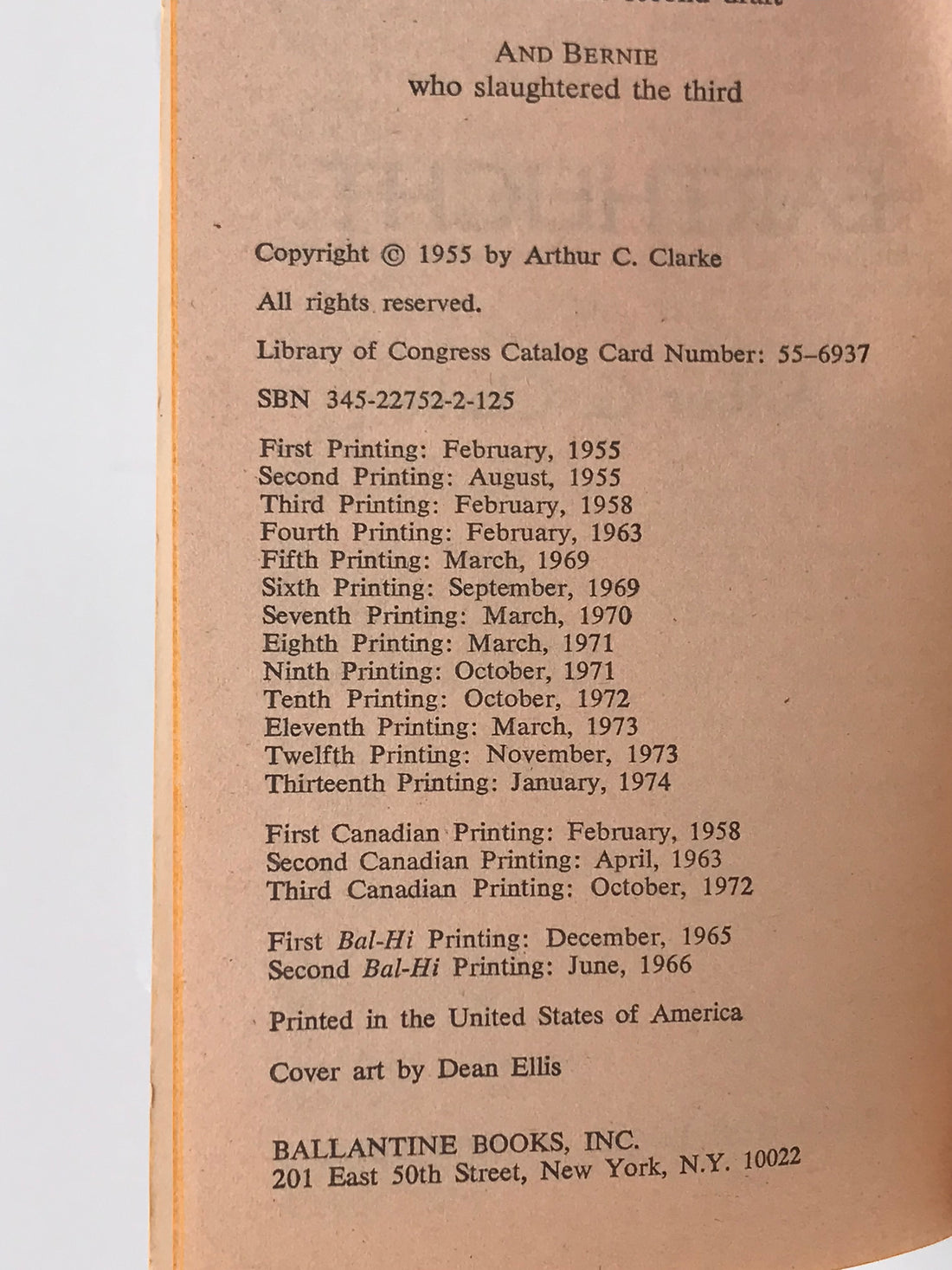 Earthlight BALLANTINE Paperback Arthur C. Clarke SF05 ...